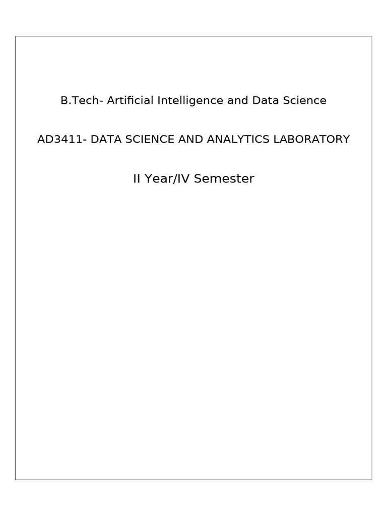 FDSA Lab Manual Aim Algorithm | PDF | Standard Deviation | Coefficient ...