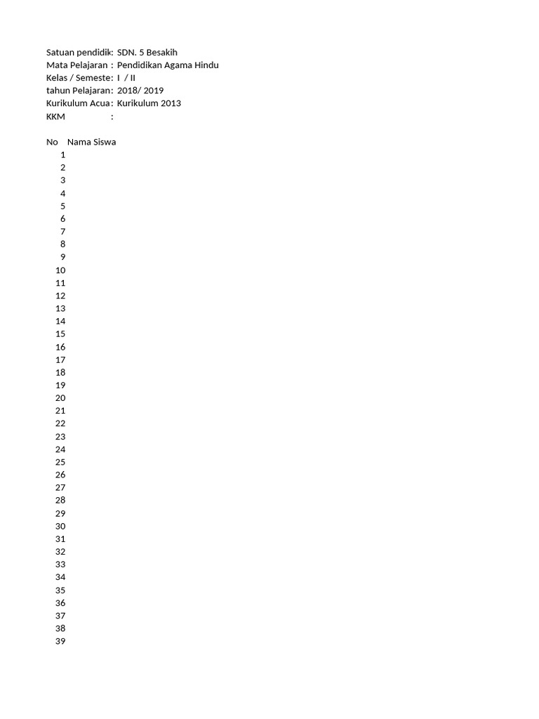 Lampiran Penilaian Ki-1&2 | PDF