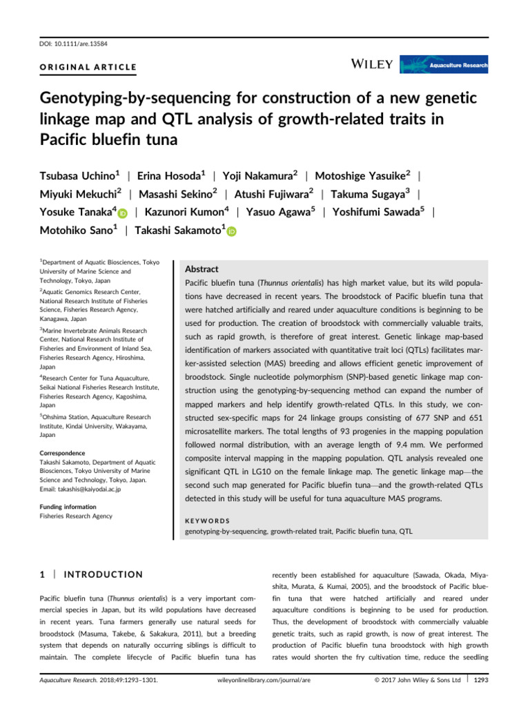 Genotyping-By-Sequencing For Construction of A New Genetic Linkage Map and QTL Analysis of ...