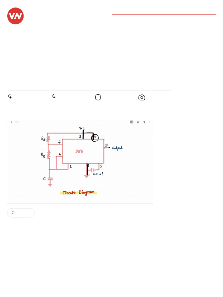 555 TIMER ASTABLE MULTIVIBRATOR - Circuit Diagram, Waveforms and Working - 555 Timer IC | PDF