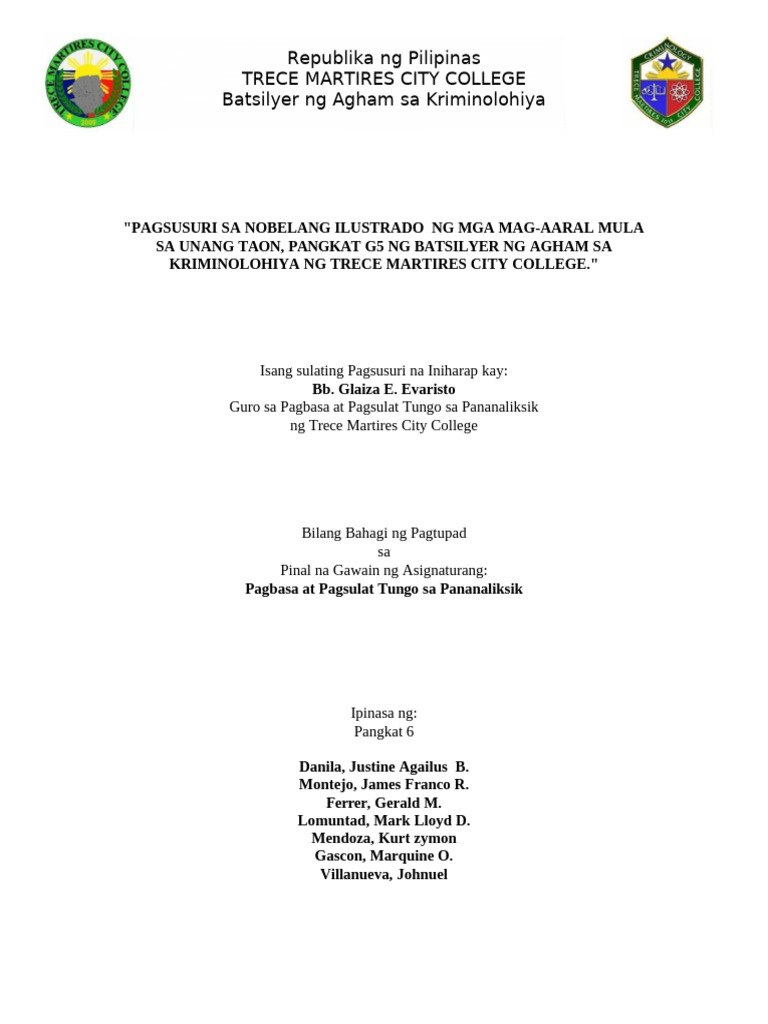 Pagsusuri - Ilustrado | PDF