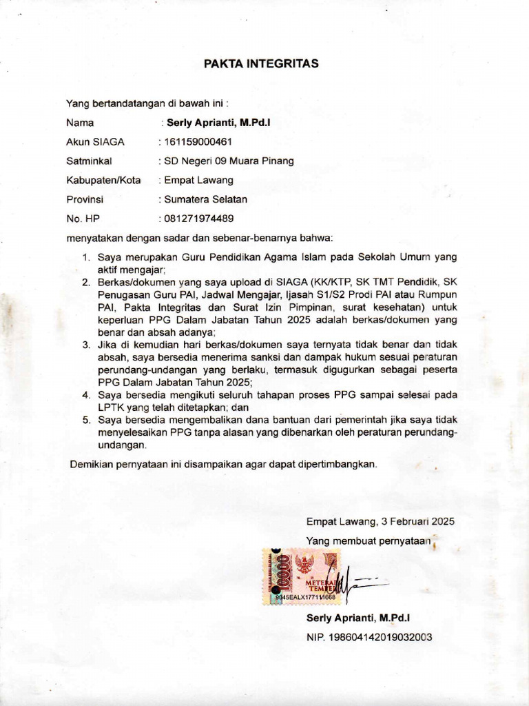 Fakta Integritas | PDF