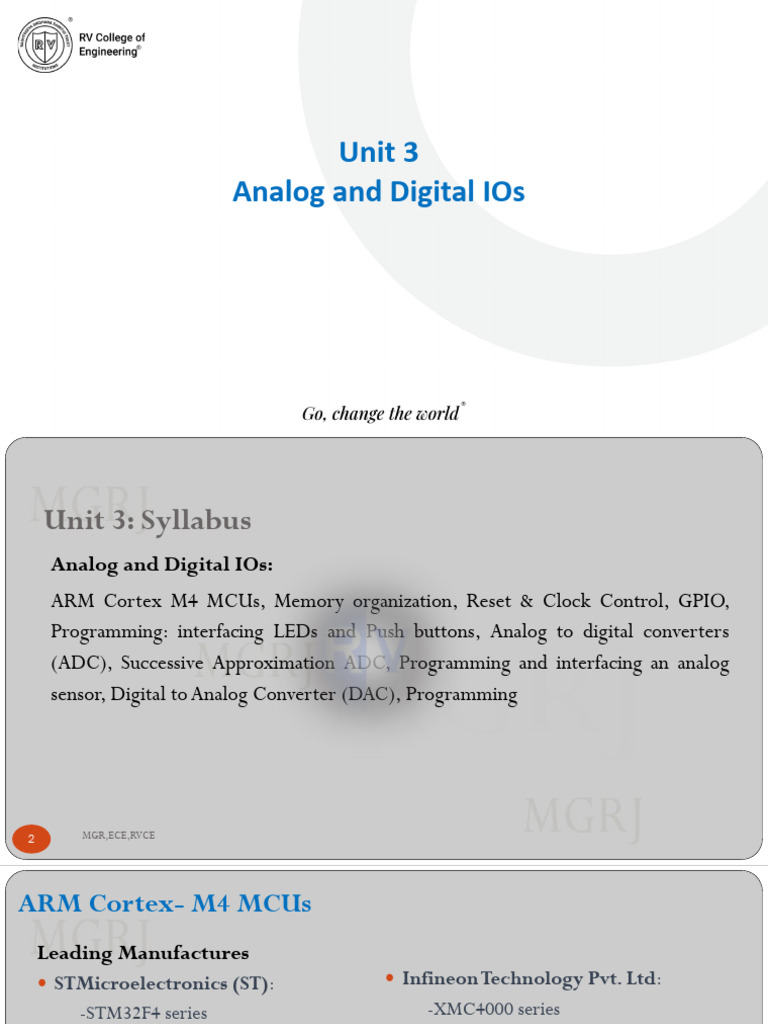 Unit 3 Digital and Analog IOs | PDF | Microcontroller | Computer Memory