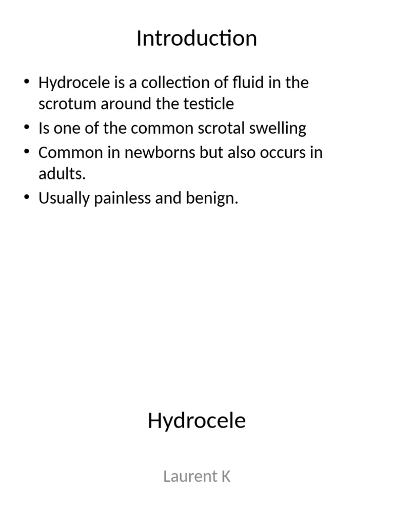 Understanding Hydrocele in Infants | PDF