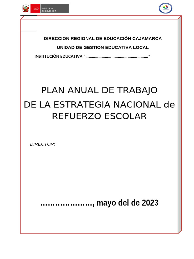 Plan de La Estrategia Refuerzo Escolar 2023 | PDF | Evaluación | Enseñando