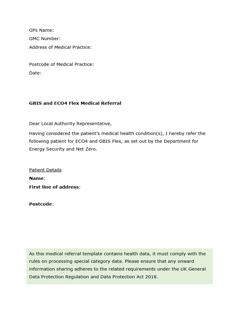 ECO4 and GBIS Flex Medical Referral GP (C) | PDF