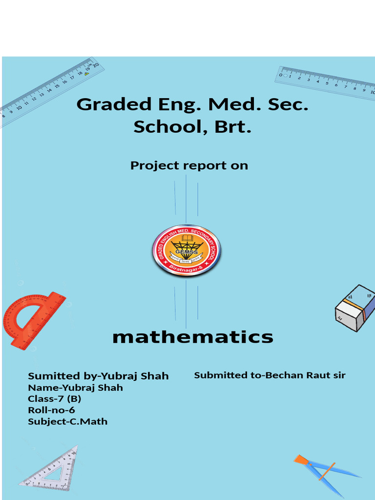 Mathematics Project Report by Yubraj Shah | PDF