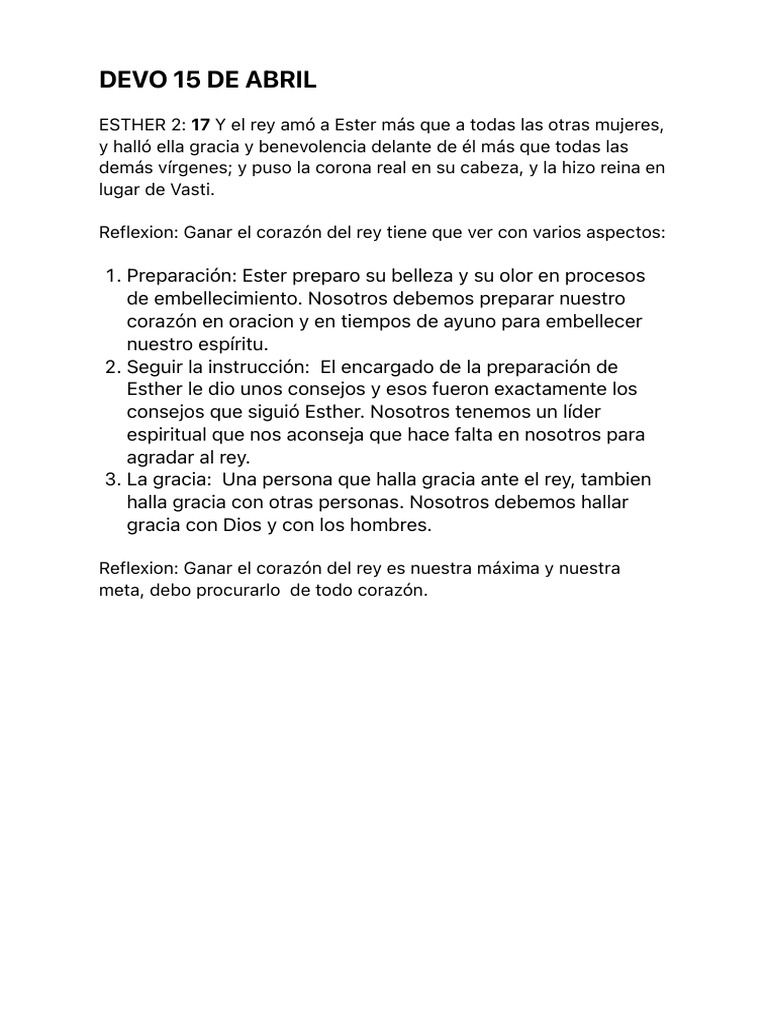 Devo 15 de Abril | PDF