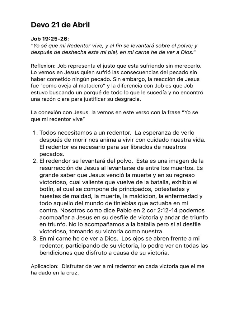 Devo 21 de Abril | PDF