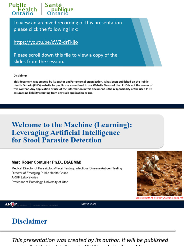 Machine Learning Ai Stool Parasite Detection | PDF | Sensitivity And ...