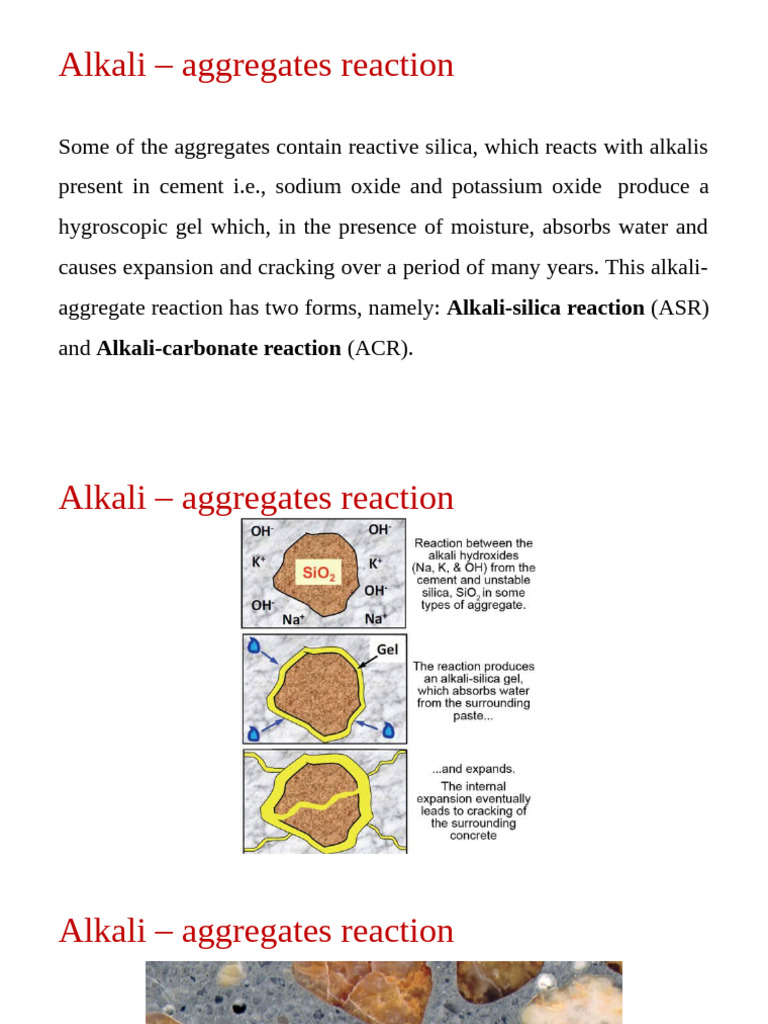 Alkali-Aggregate Reaction Explained | PDF