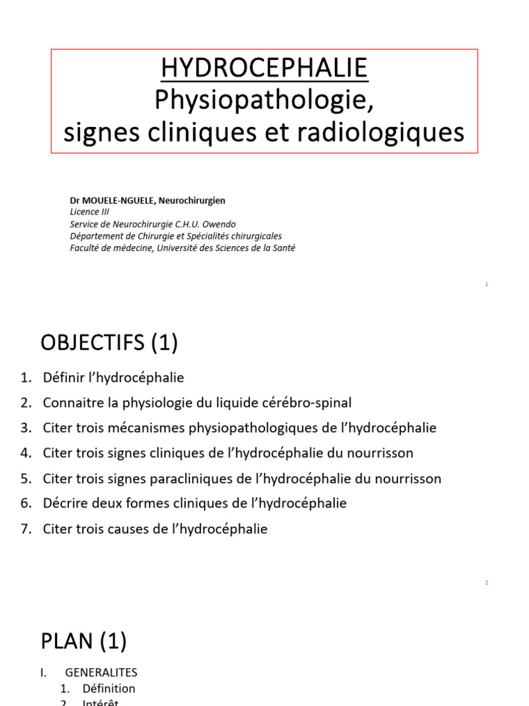 Comprendre l'hydrocéphalie : causes et signes | PDF | Liquide cérébro-spinal | Maladies et troubles