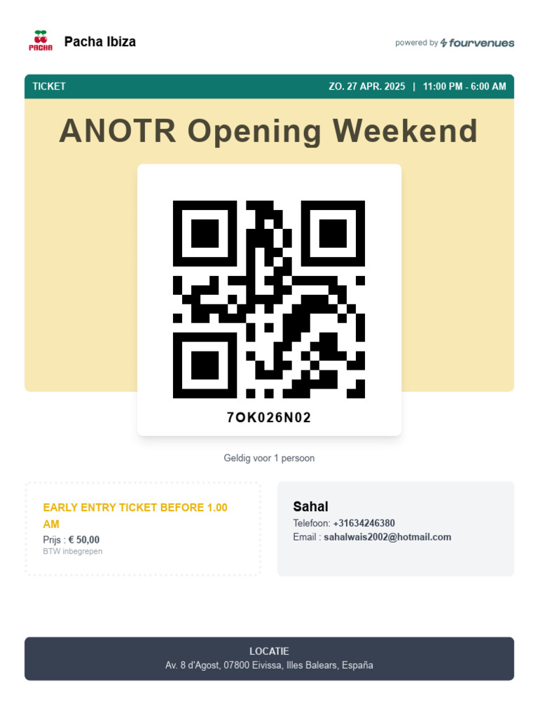 ANOTR Opening Weekend: Pacha Ibiza | PDF