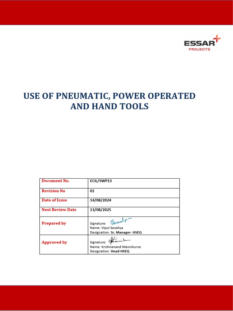 13 Pneumatic Power Driven Hand Tools | PDF | Personal Protective ...