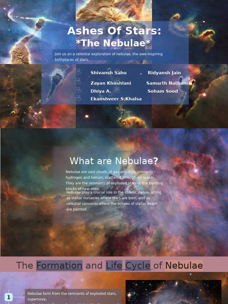 Nebular Wonders A Cosmic Journey | PDF | Nebula | Stars