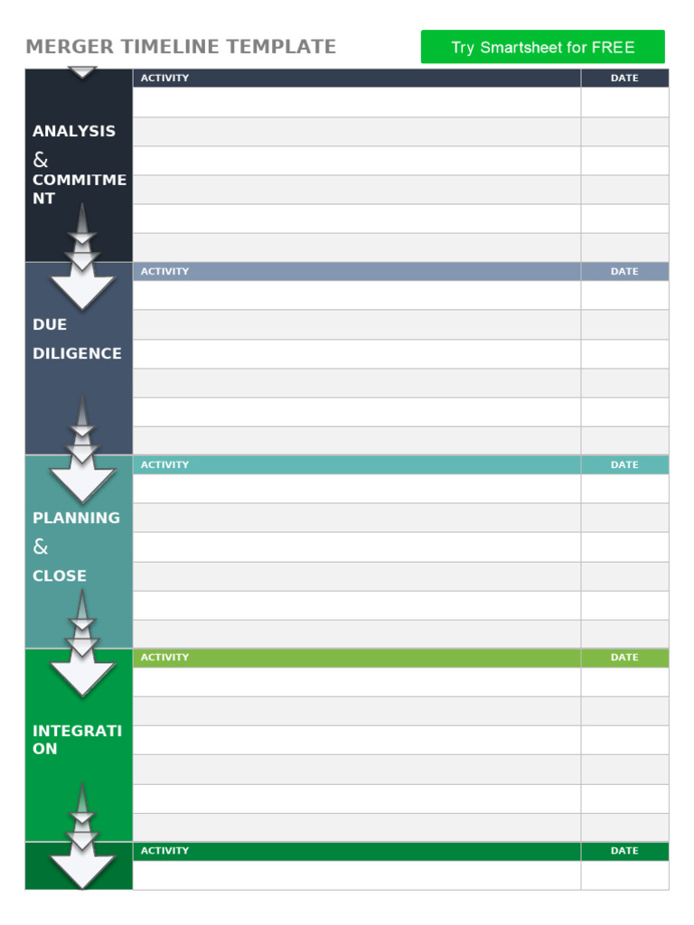 IC Merger and Acquisition MA Merger Timeline Template 10569 | PDF