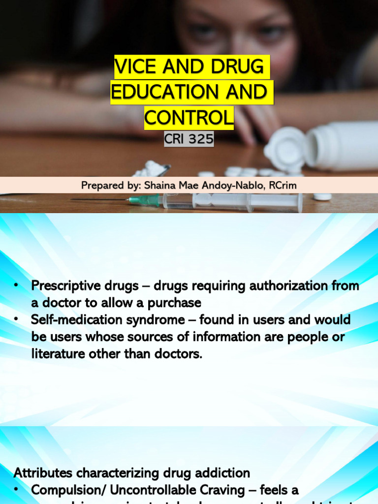 CRI 325 - Vice and Drug Education and Control | PDF | Stimulant ...
