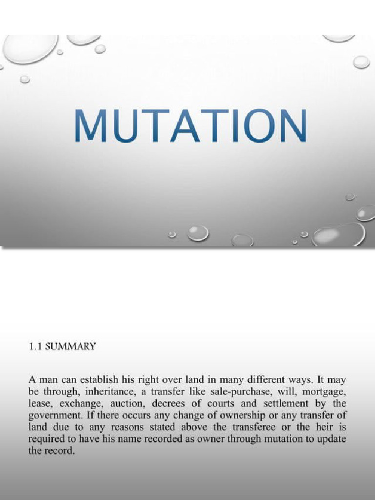 Mutation | PDF