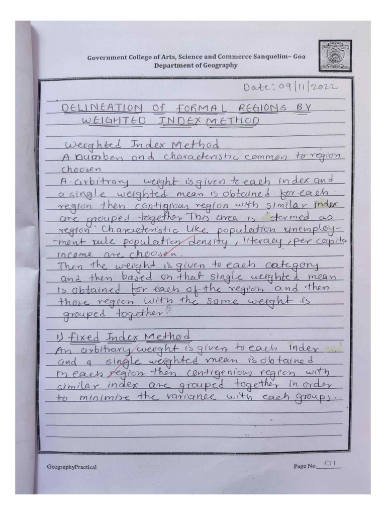 Gec 107 Regional Planning and Development Sem 5 Practical File | PDF