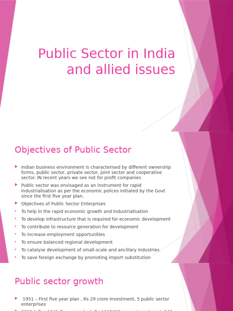Public Sector in India and Allied Issues | PDF | Economies | Economics