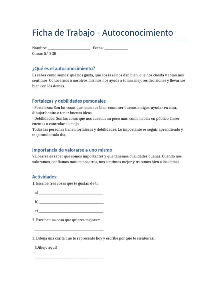 Ficha_Autoconocimiento_Actividad | PDF