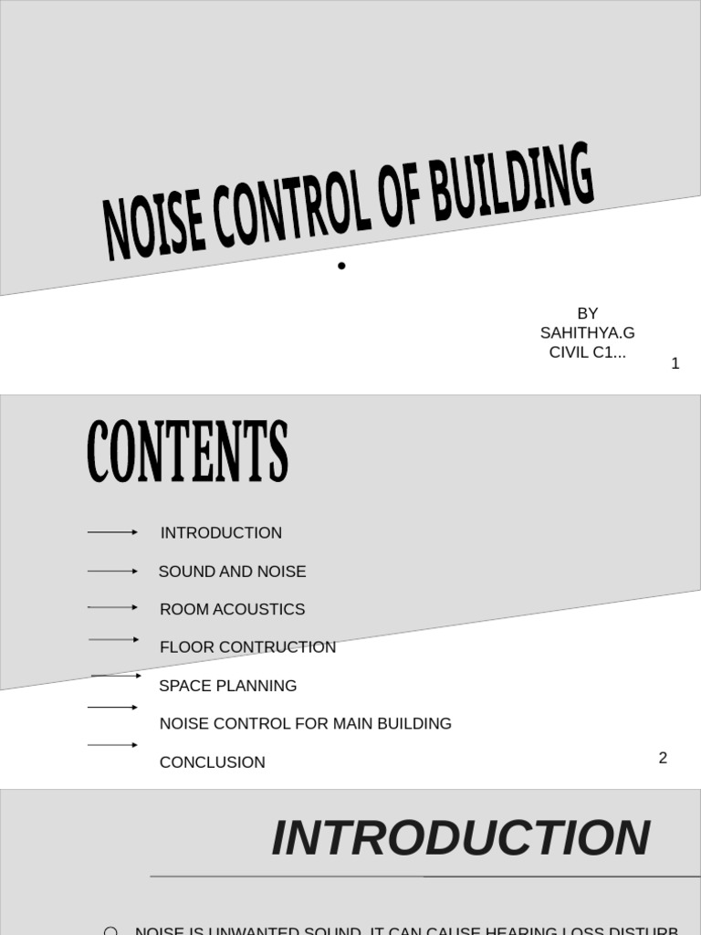 Noise Control Strategies in Building Design | PDF | Noise | Sound