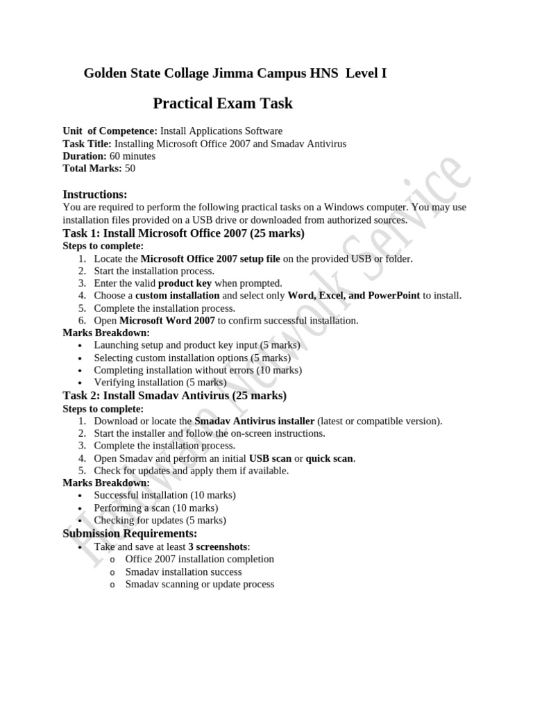 Golden State Collage Jimma Campus HNS Level I | PDF