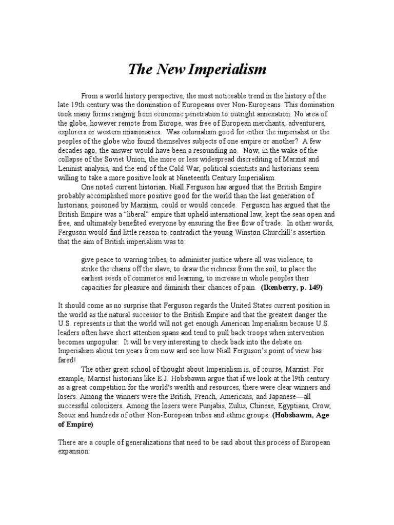 Imperialism Primary Docs | PDF | History