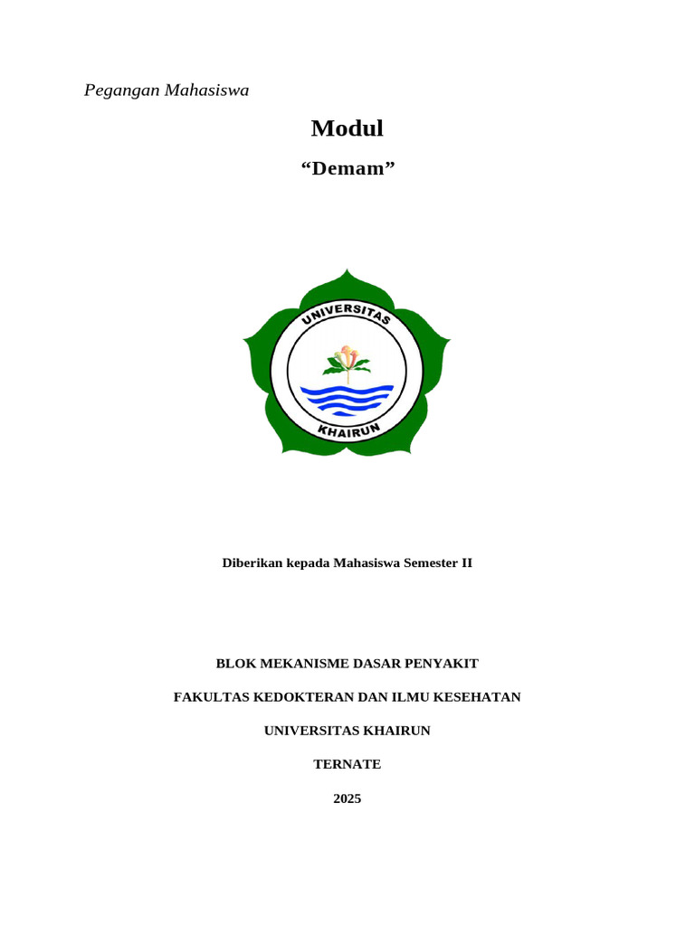 Pegangan Mahasiswa MODUL DEMAM | PDF