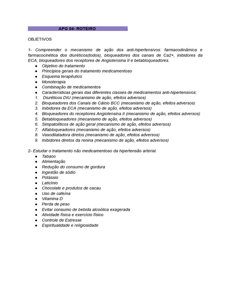 Roteiro Apg | PDF