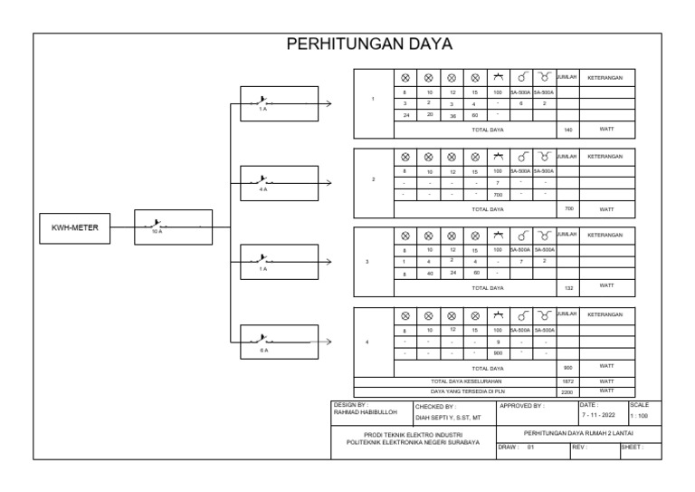 Perhitungan Daya Rumah 2 Lantai | PDF