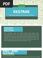 Ekstrak Dan Ekstraksi | PDF