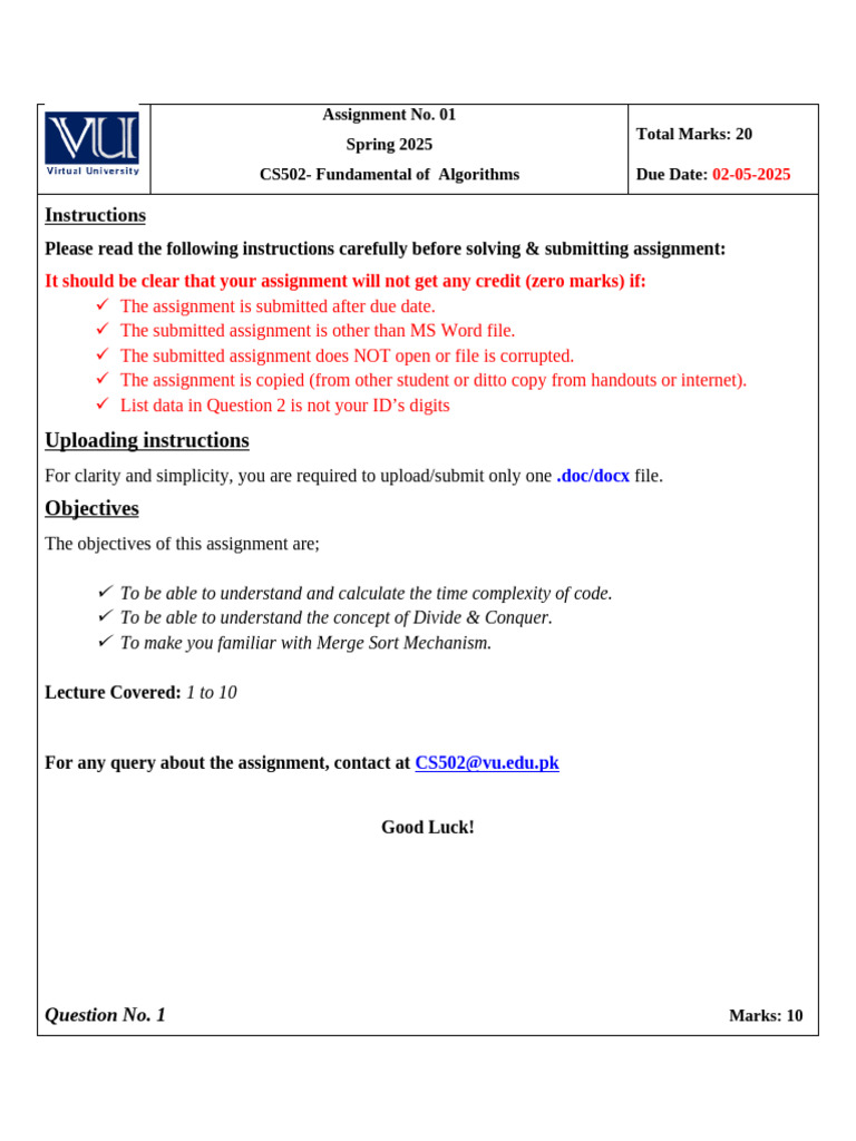 Spring 2025 - CS502 - 1 | PDF | C++ | Applied Mathematics