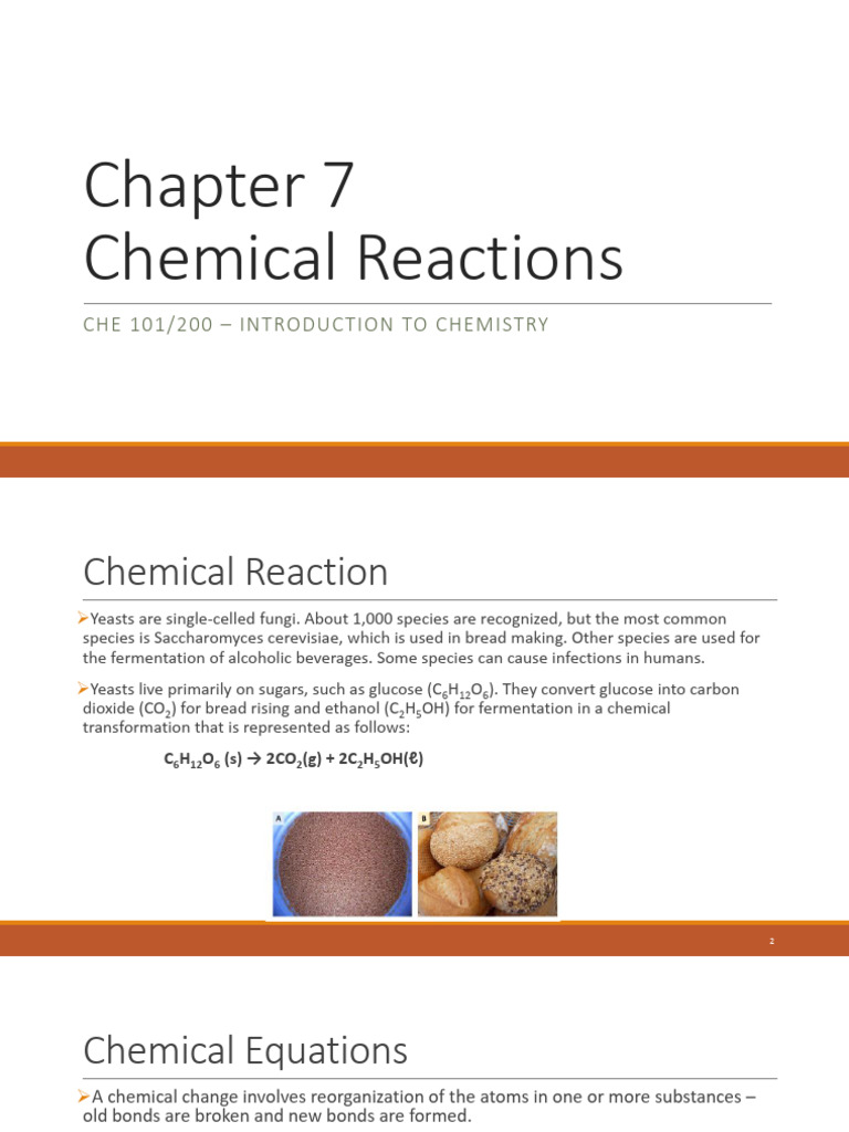 Chapter 7 - Chemical Reactions | PDF | Chemical Reactions | Redox