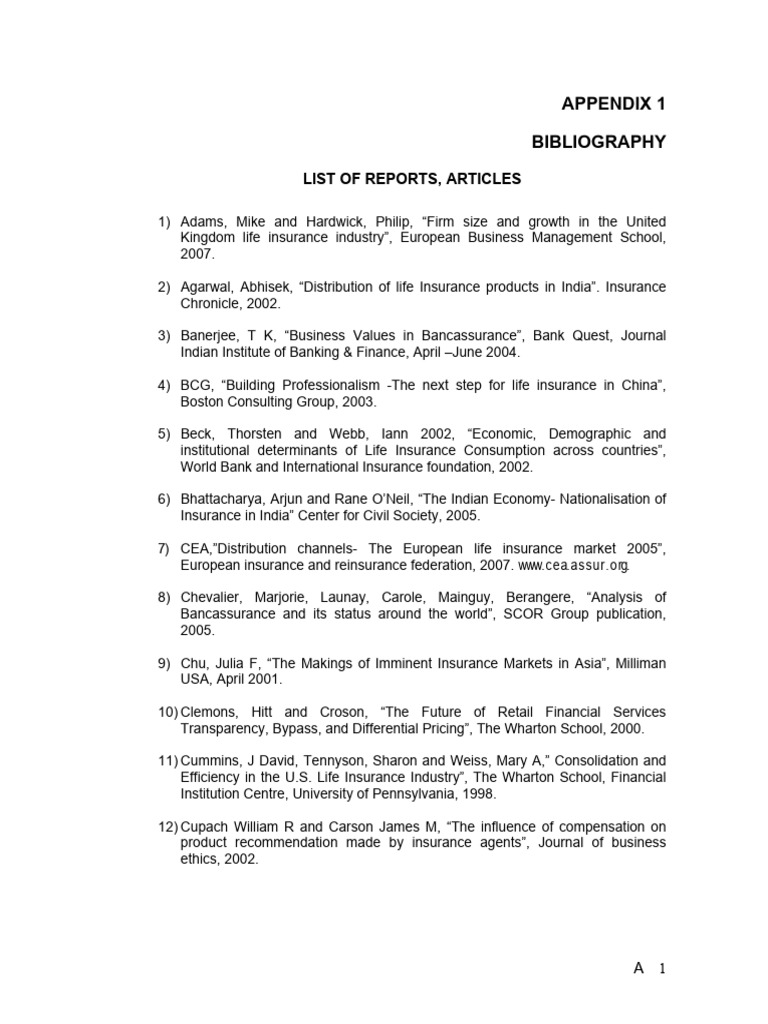 18 Appendix | PDF | Insurance | Investing