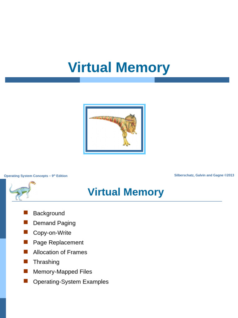 Virtual Memory slide for uni | PDF | Operating System | Process (Computing)