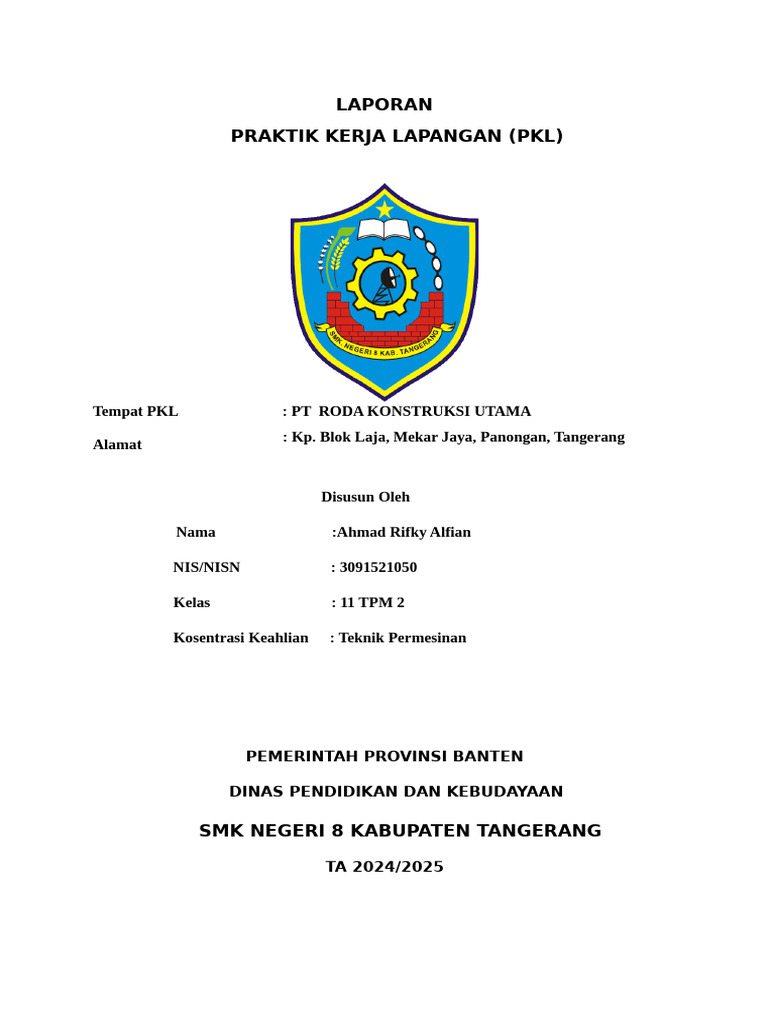 Laporan pkl ahmad rifky Alfian | PDF