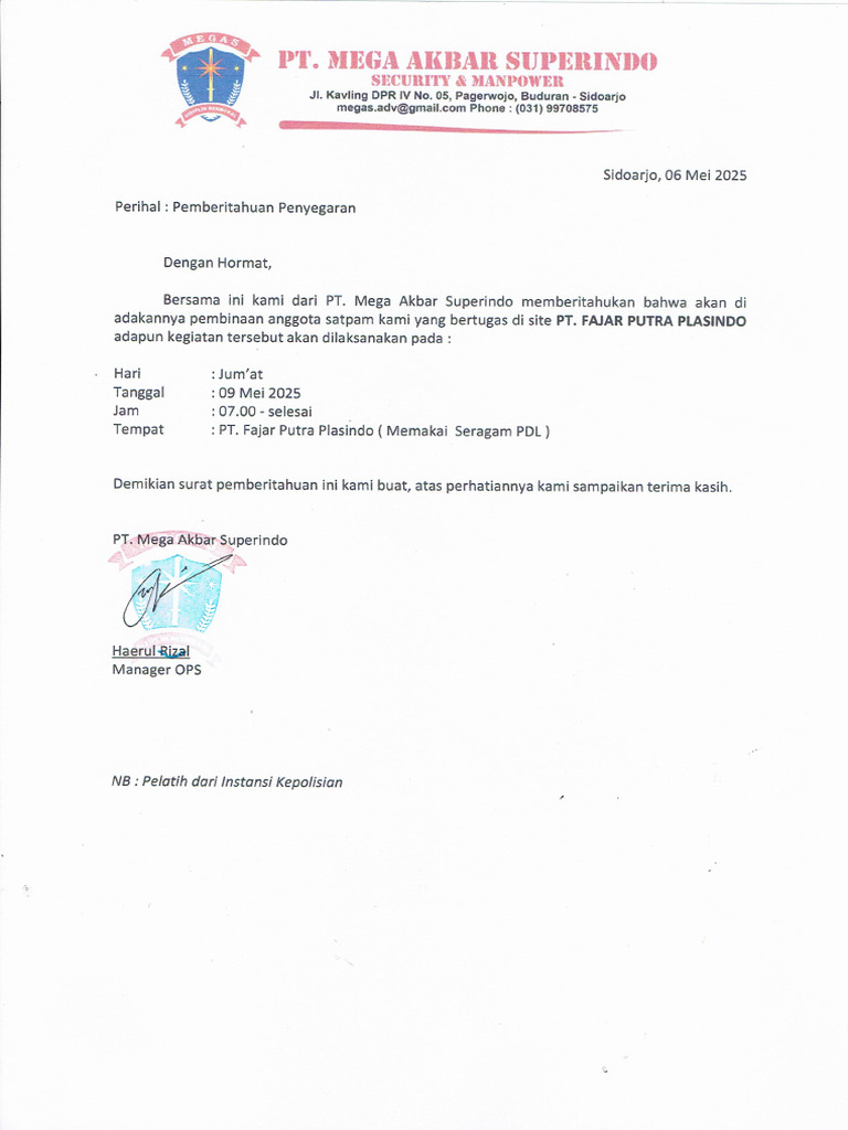 surat penyegaran | PDF