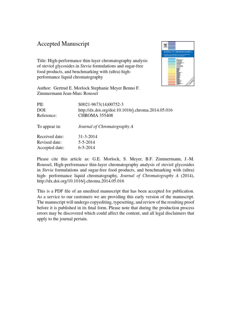 TLC - High-Performance Thin-Layer Chromatography Analysis | PDF | High ...