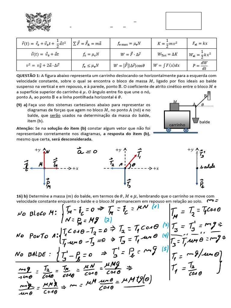 2a Prova-FIS 191-PHT-gabarito | PDF | Velocidade | Física