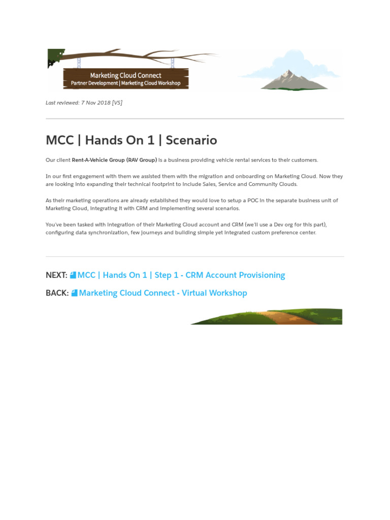 MCC - Hands On 1 - Scenario | PDF
