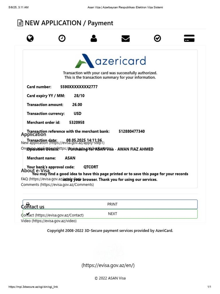 Asan Viza - Azərbaycan Respublikası Elektron Viza Sistemi | PDF