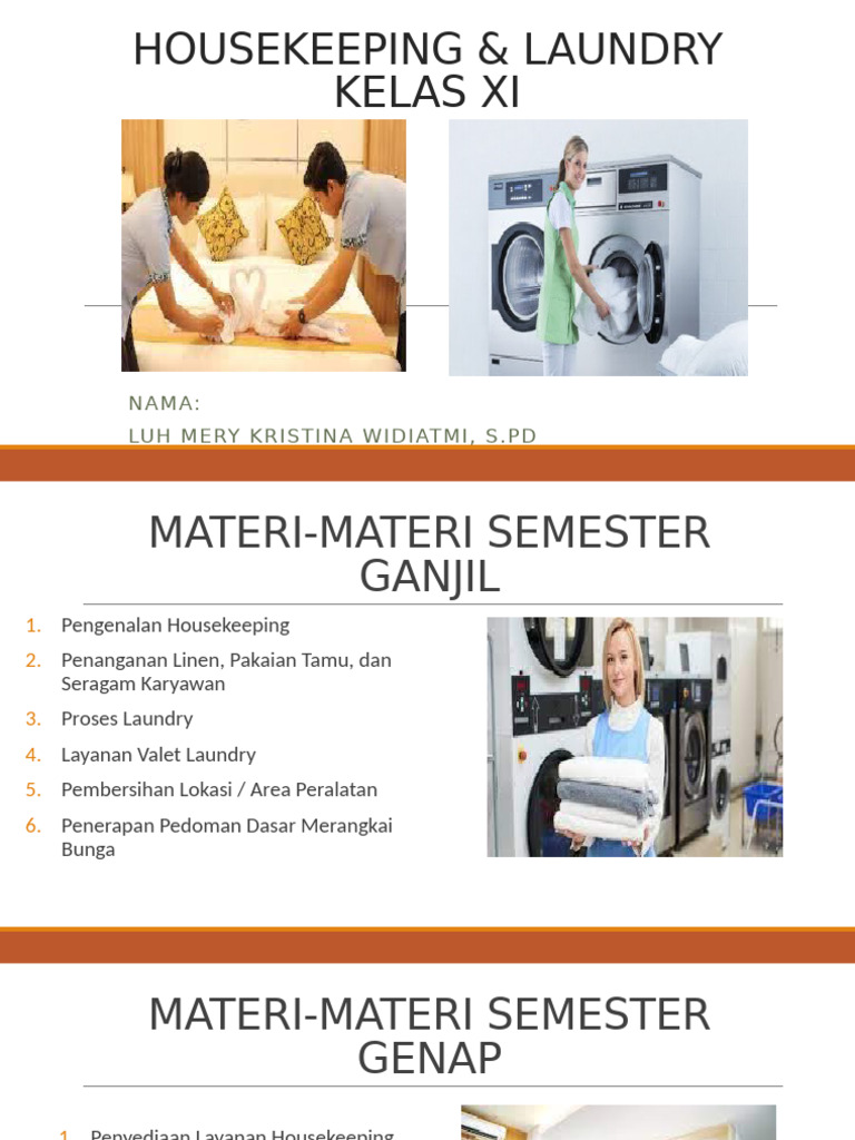 01 Materi Housekeeping Laundry Pdf