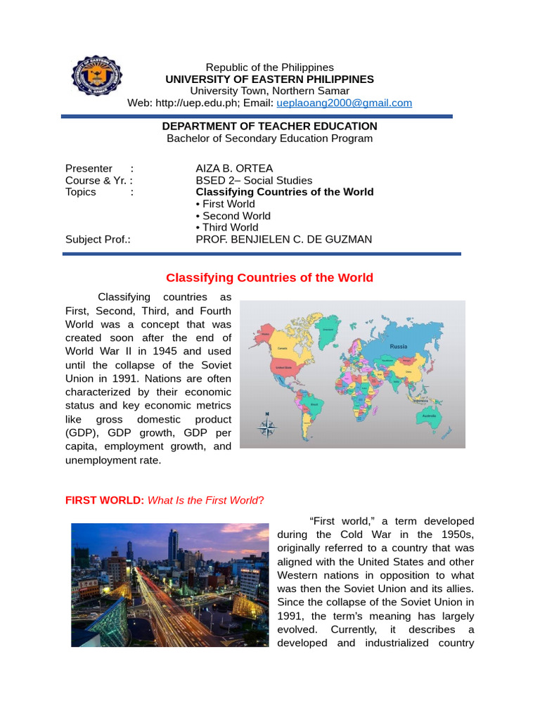 Ortea Written Report in Comparative | PDF | Cost Of Living | Developing ...