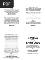 Novena To Saint Jude | PDF | Prayer | Mary, Mother Of Jesus