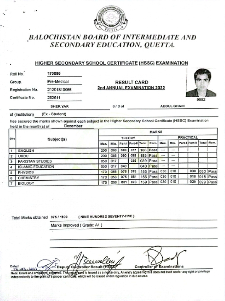 HSSC - Certificate PDF | PDF