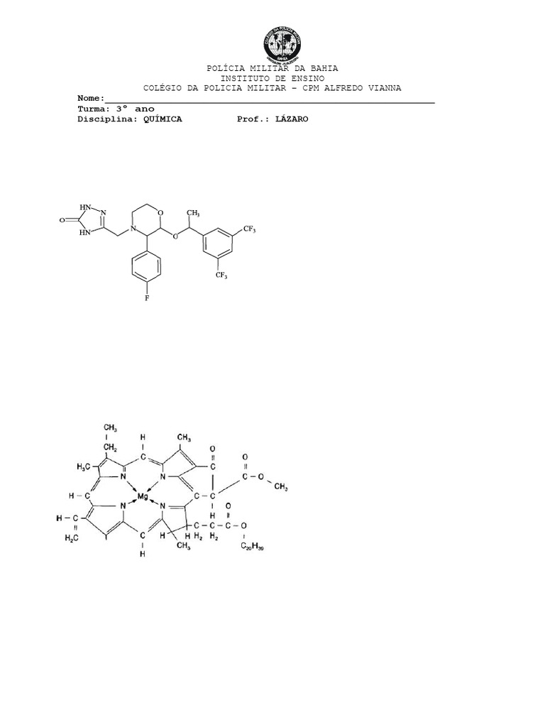 ATIVIDADES FUNCOES OXIG, NITROG e HALOG 3º ANO | PDF | Amina | Amida