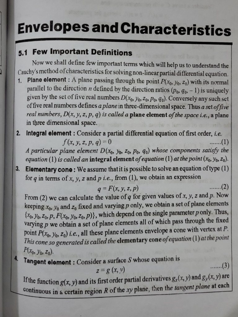 Envelopes and Characteristics, Classification of PDE | PDF