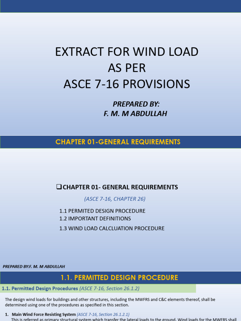 Extracts and Summary of Wind Load As Per ASCE 7-16 | PDF | Wound | Wind ...
