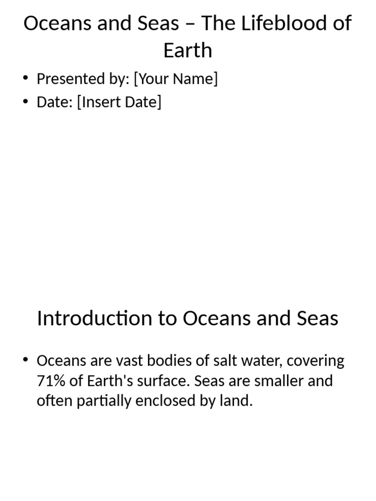 Differences Between Seas and Oceans | PDF